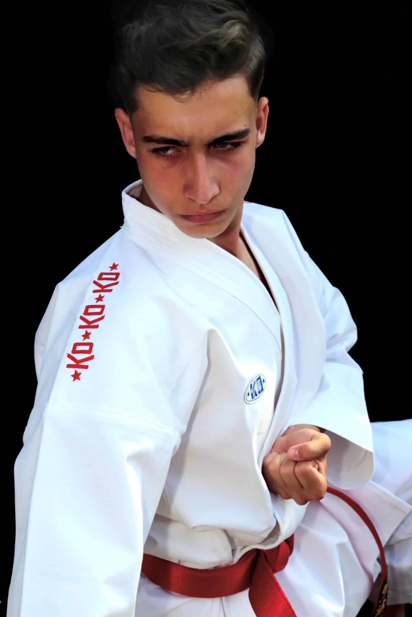 Kimono Karate Ko Italia Elegant Kata - Premiere League (ensemble Rouge ...